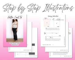 Back Tie Halter Cowl Top Sewing Pattern – Patterns For Less