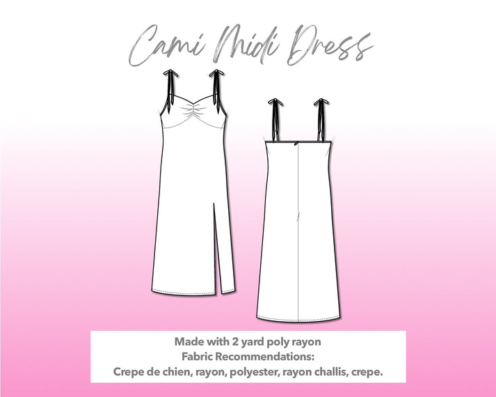 Cami Slip Midi Dress Sewing Pattern – Patterns For Less