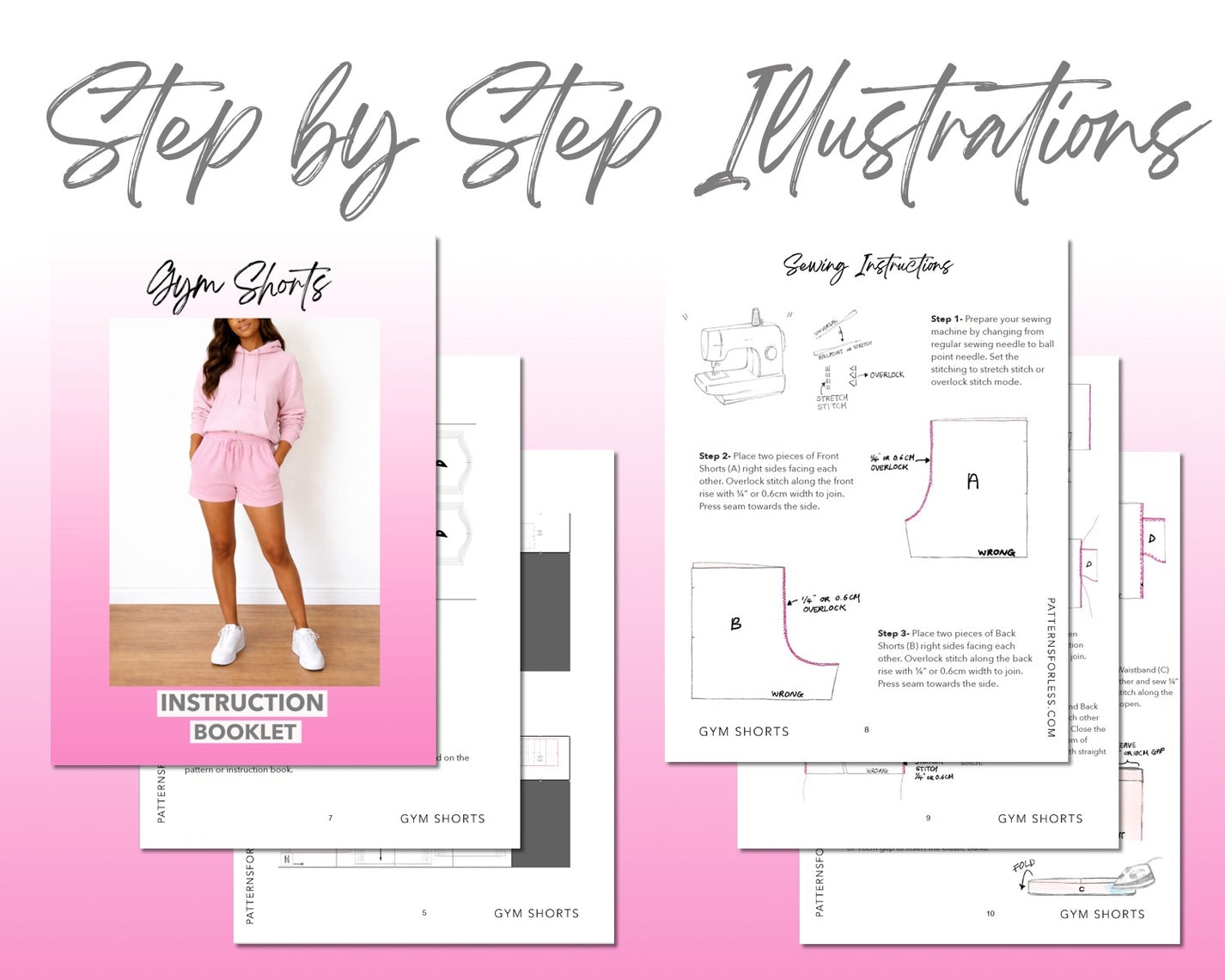 Gym Drawstring Knit Shorts Sewing Pattern – Patterns For Less