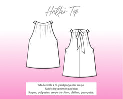 Halter Tie Back Top Sewing Pattern – Patterns For Less