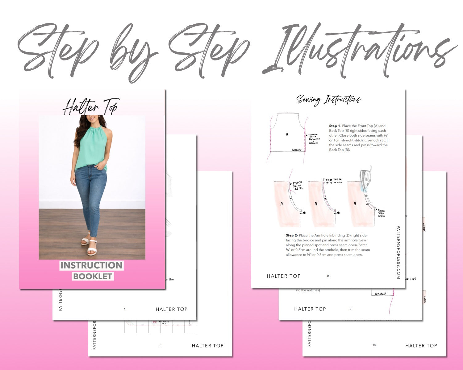 Halter Tie Back Top Sewing Pattern – Patterns For Less