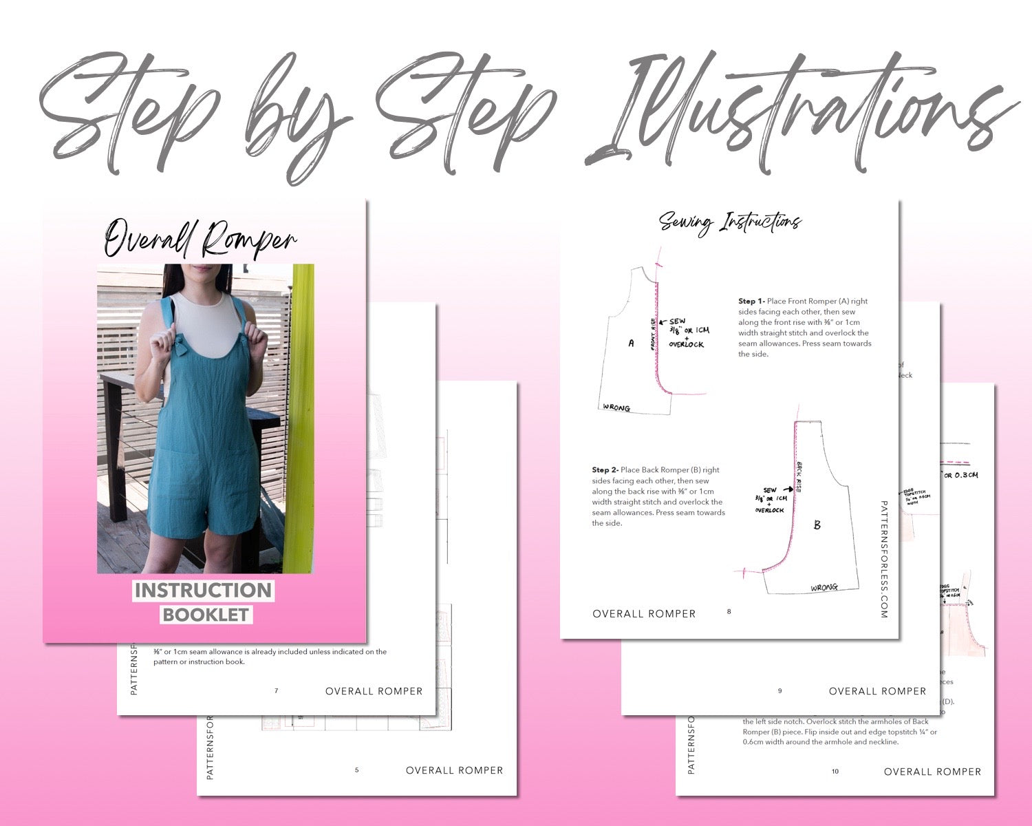 Overall Knot Straps Romper Sewing Pattern – Patterns For Less