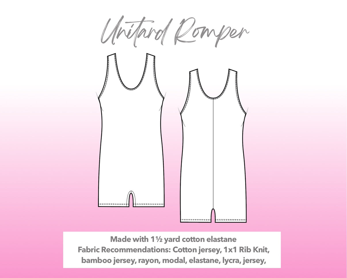Unitard Knit Romper Sewing Pattern – Patterns For Less