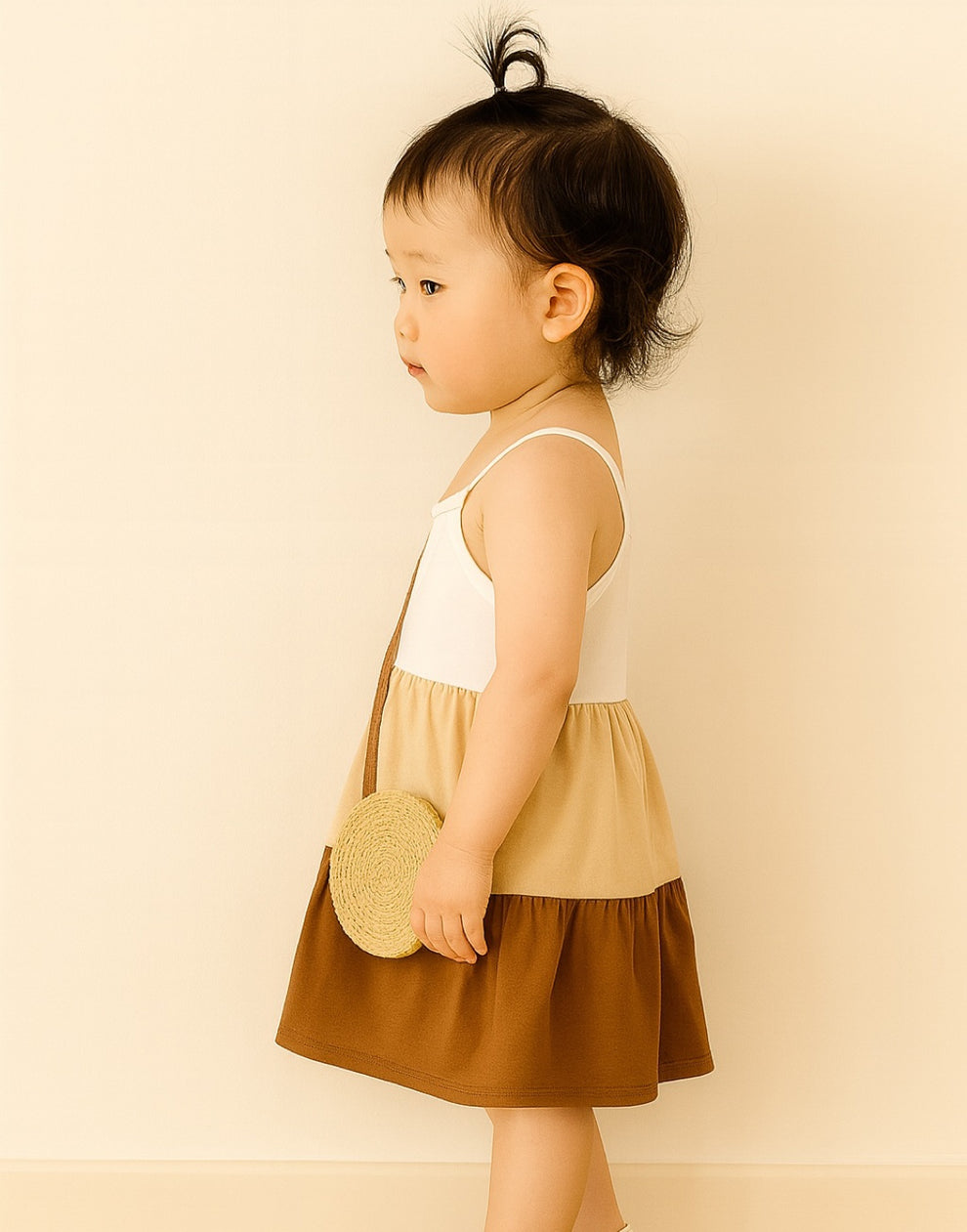 Baby Girl Colorblock Ruffle Hem Cami Dress Sewing Pattern – Patterns ...