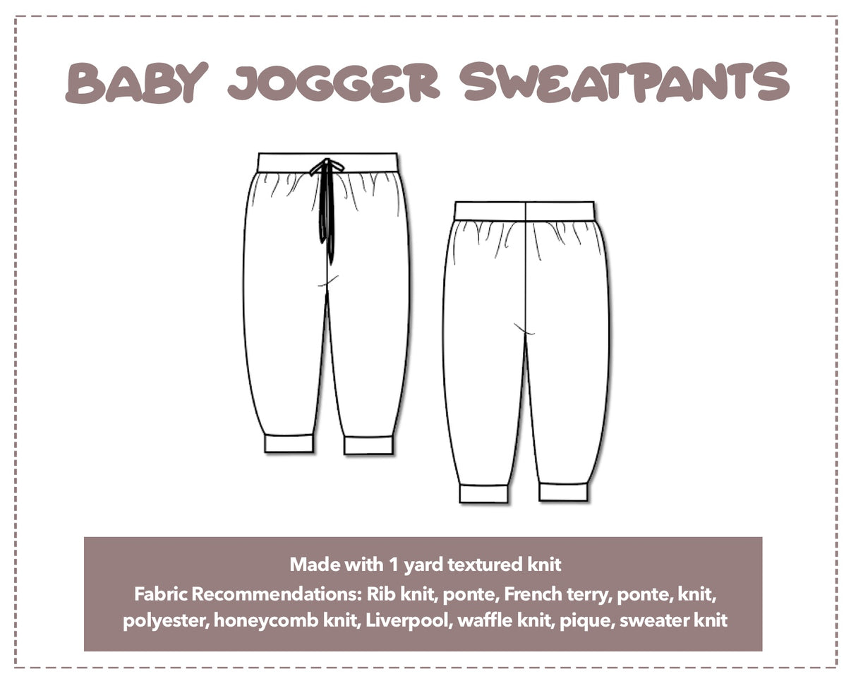 Baby Jogger Sweatpants Sewing Pattern – Patterns For Less