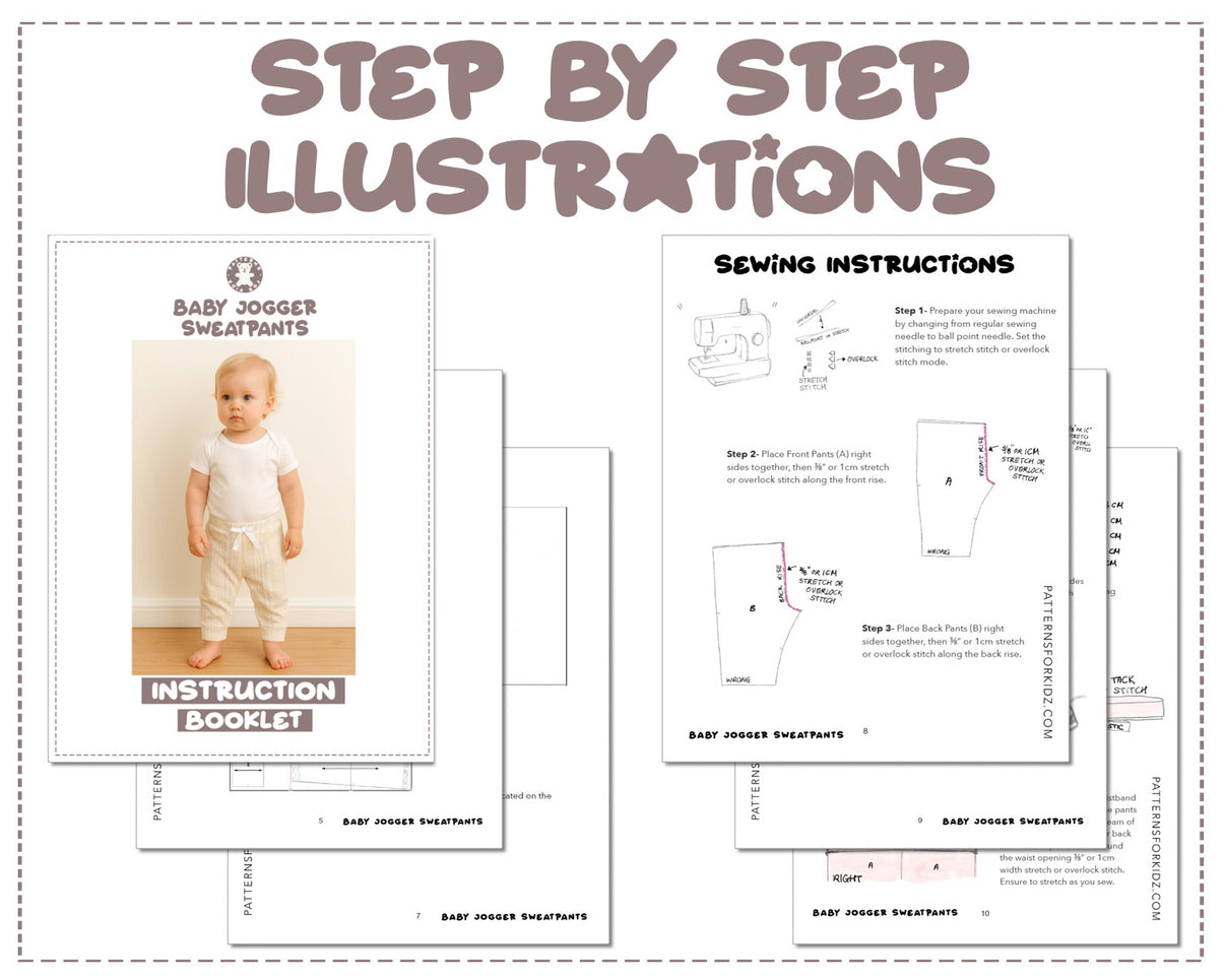 Baby Jogger Sweatpants Sewing Pattern – Patterns For Less