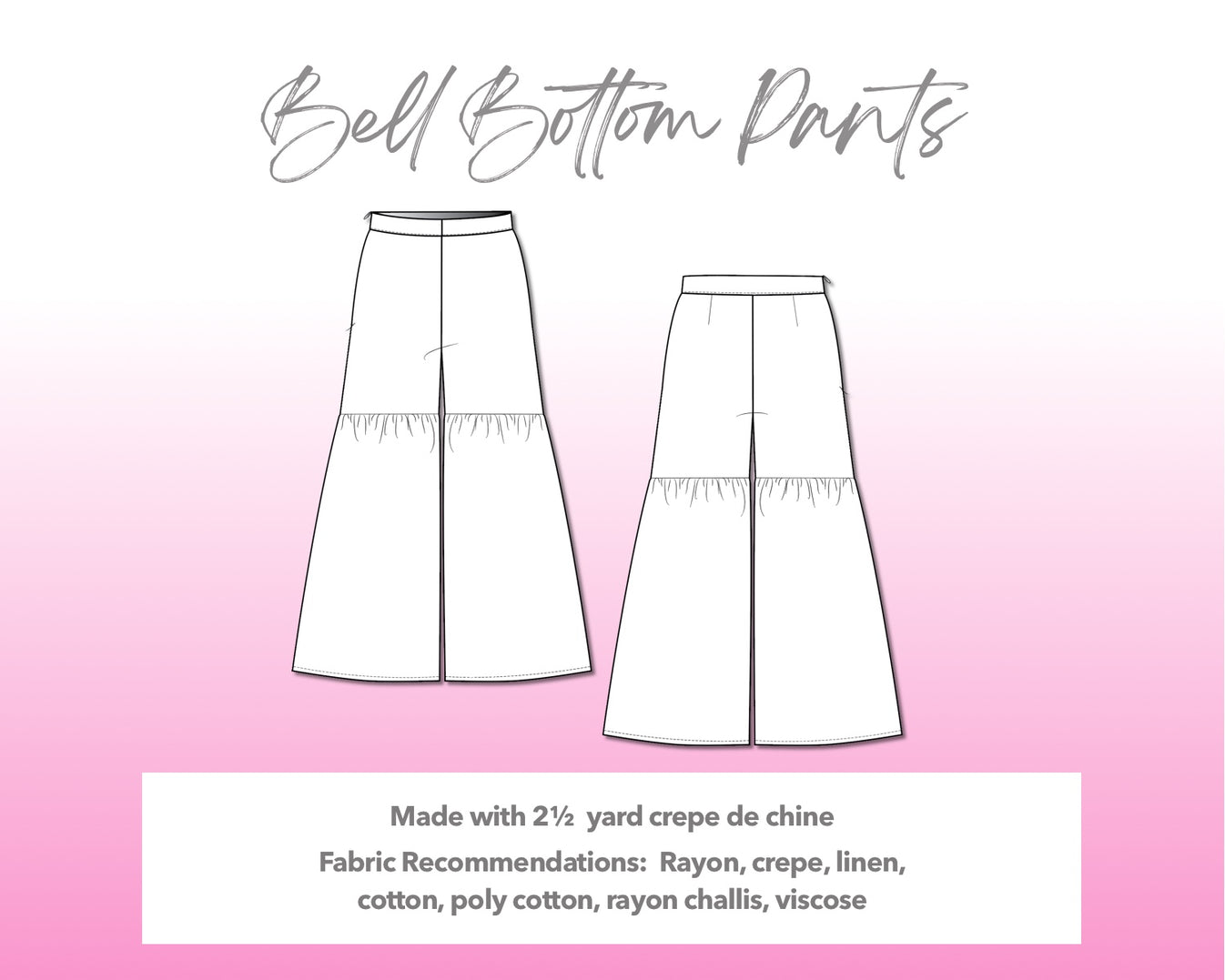 Bell Bottom Pants Sewing Pattern – Patterns For Less