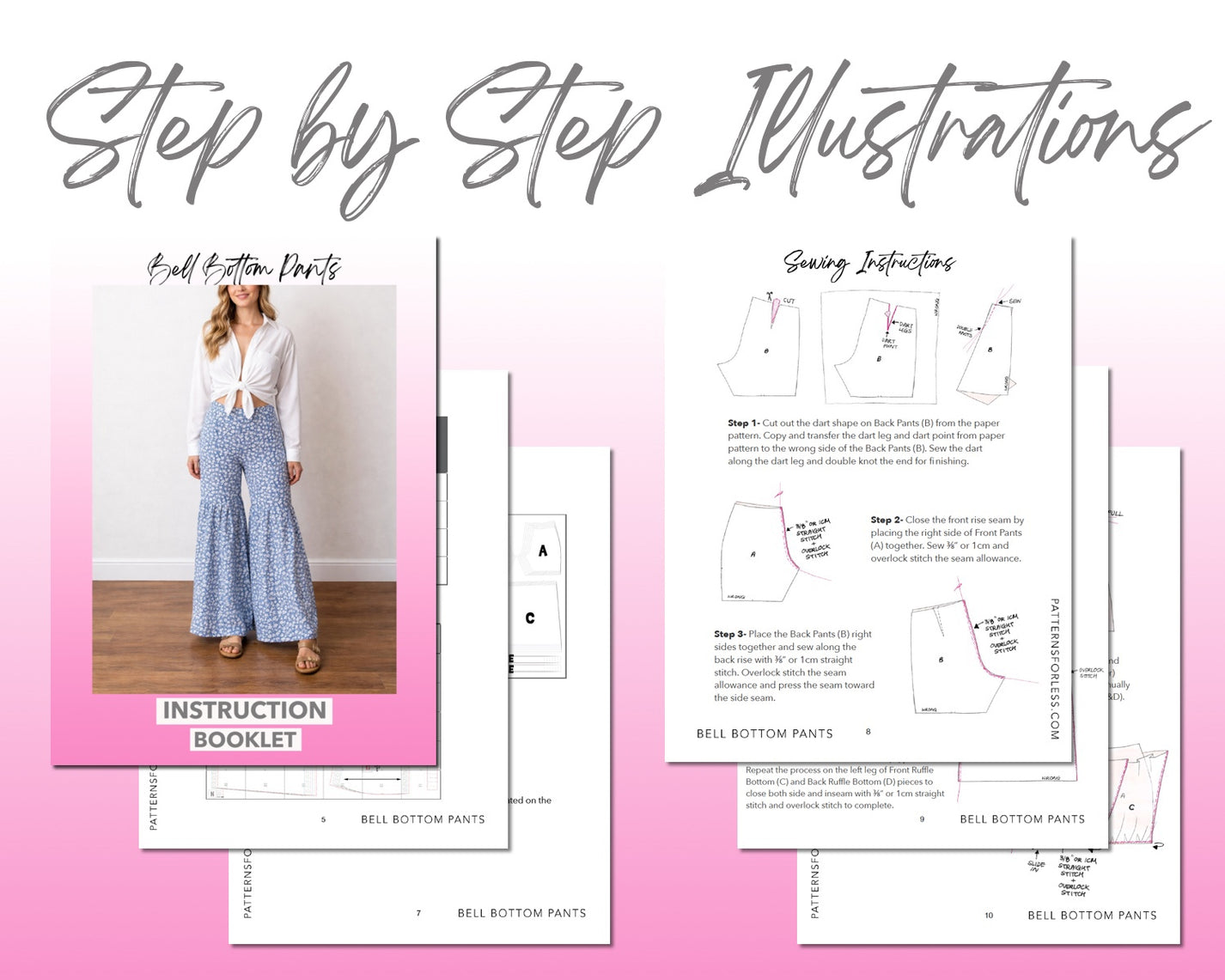 Bell Bottom Pants Sewing Pattern – Patterns For Less