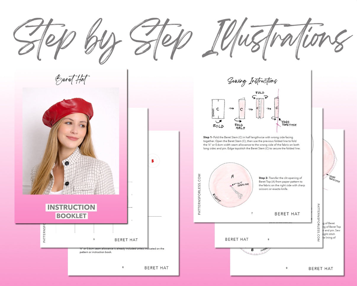 Beret Hat Sewing Pattern – Patterns For Less