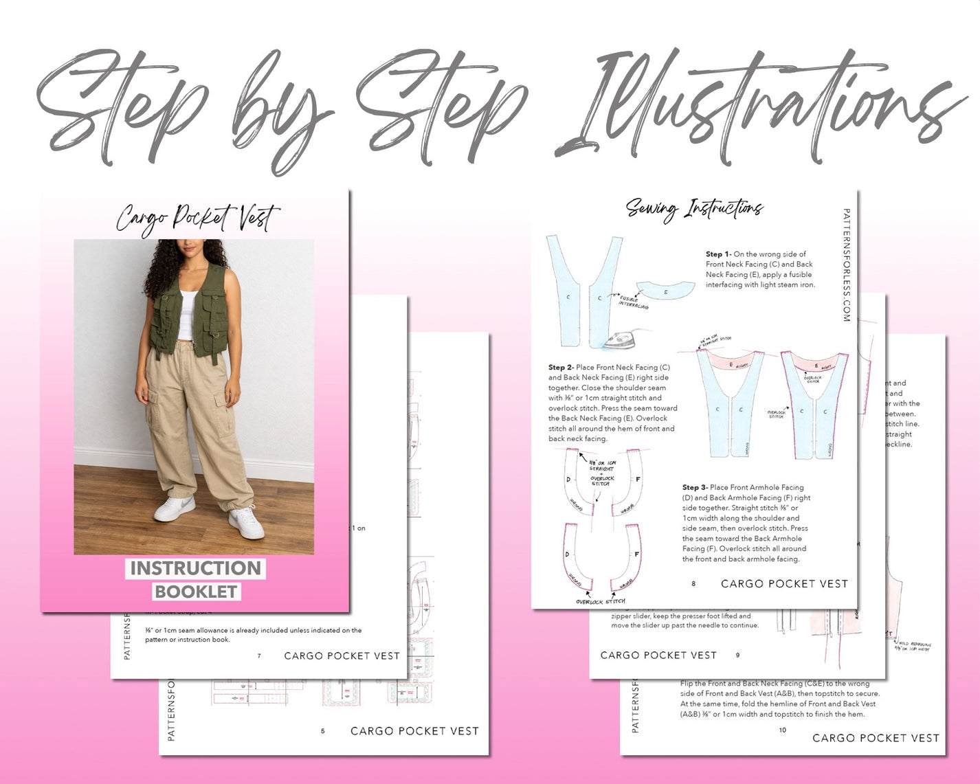 Cargo Pocket Vest Sewing Pattern – Patterns For Less