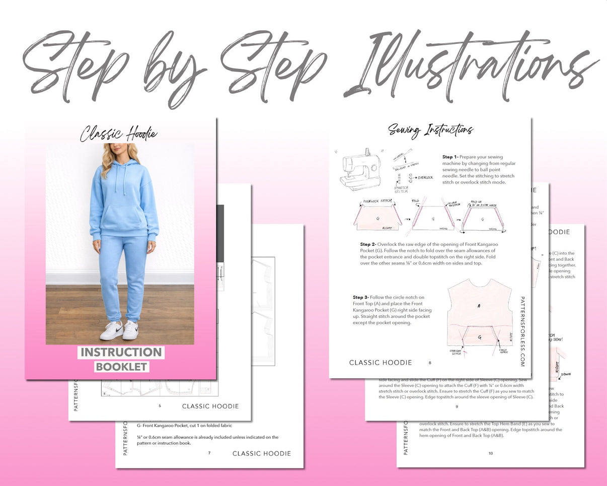 Oversized Hoodie Sewing Pattern – Patterns For Less