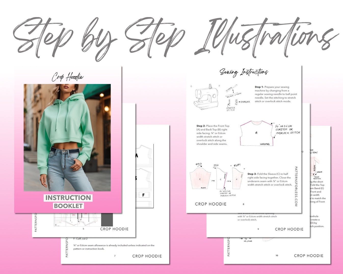 Crop Hoodie Sewing Pattern – Patterns For Less