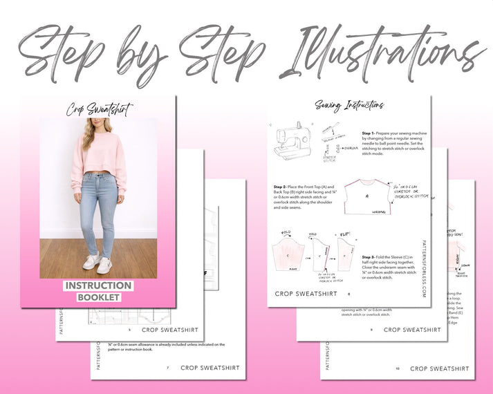 Crop Sweatshirt Sewing Pattern – Patterns For Less