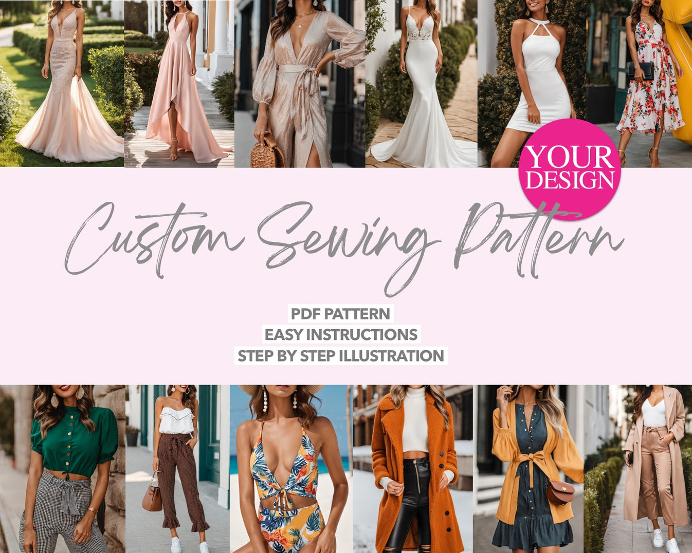 Custom Design Sewing Pattern – Patterns For Less