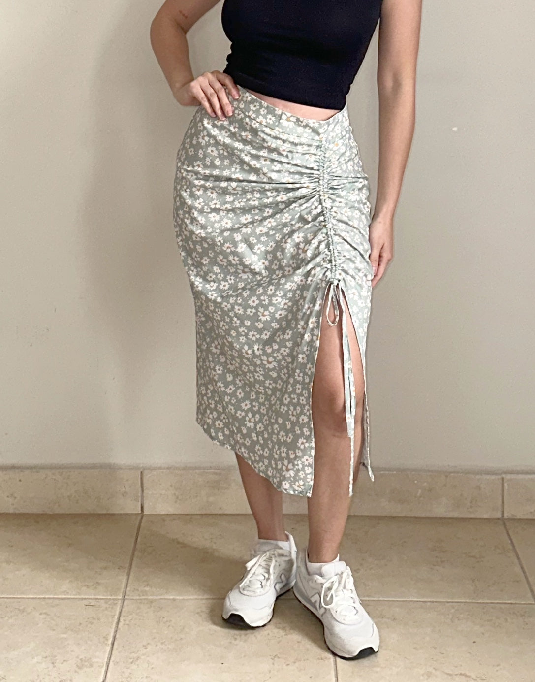 Drawstring Ruched Midi Skirt Sewing Pattern – Patterns For Less