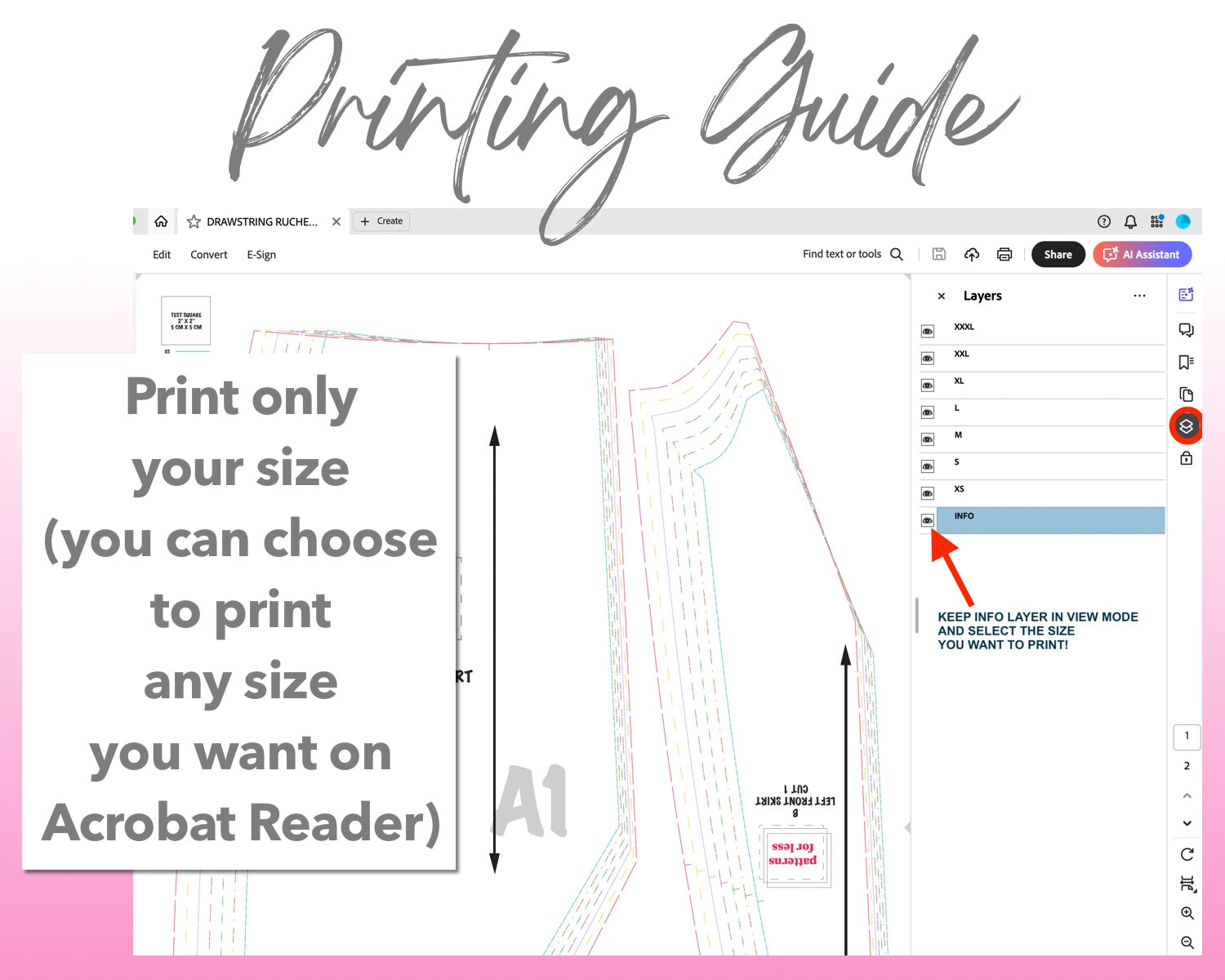 Drawstring Ruched Midi Skirt Sewing Pattern – Patterns For Less