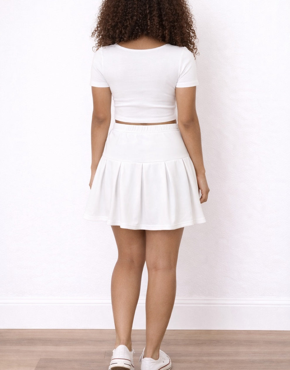 Drop Waist Pleated Knit Mini Skirt Sewing Pattern – Patterns For Less