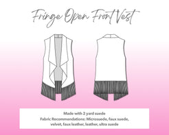 Fringe Open Front Vest Sewing Pattern – Patterns For Less