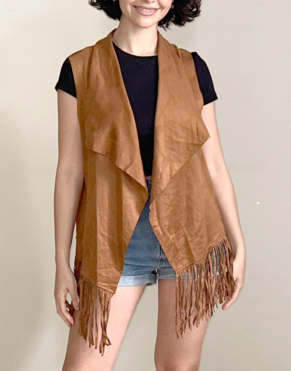 Fringe Open Front Vest Sewing Pattern – Patterns For Less