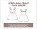 Girls Bow Front Cami Dress Sewing Pattern – Patterns For Less
