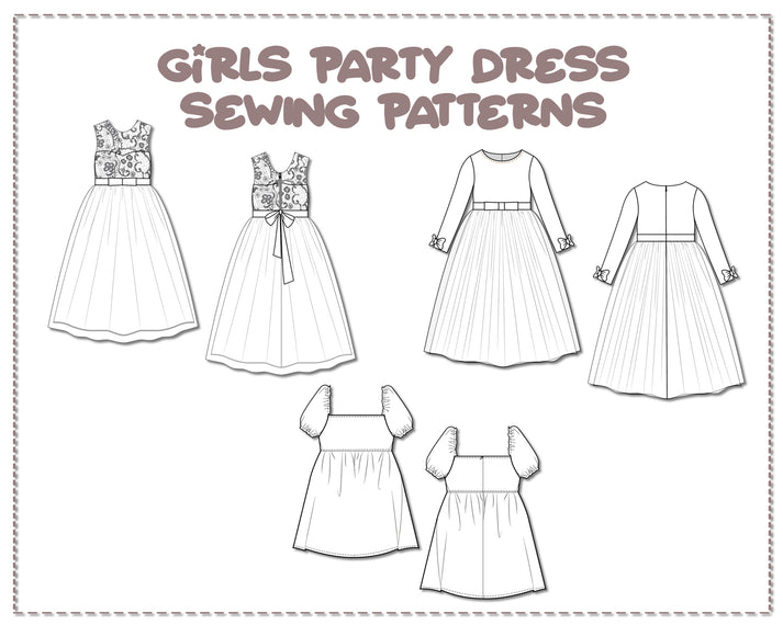Girls Party Dress Sewing Patterns – Patterns For Less