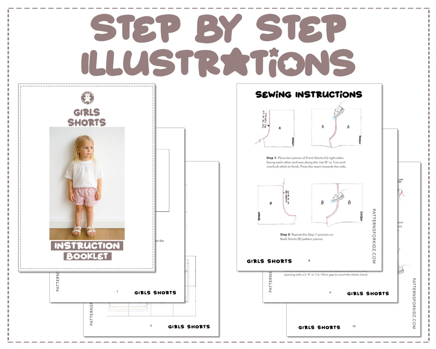 Girls Shorts Sewing Pattern – Patterns For Less