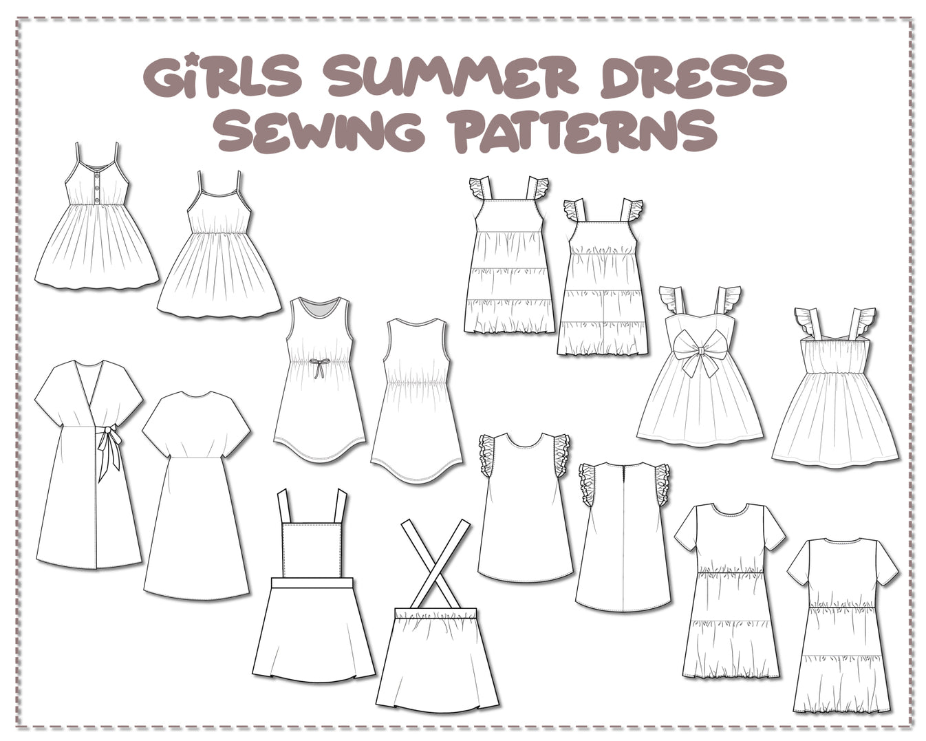 Girls Summer Dress Sewing Patterns – Patterns For Less