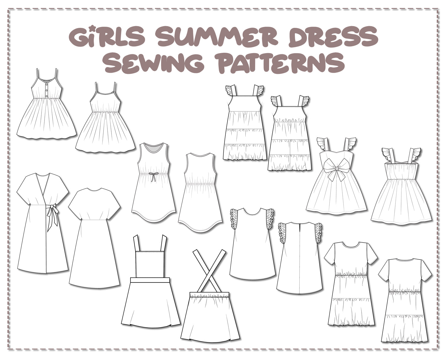 Girls Summer Dress Sewing Patterns – Patterns For Less