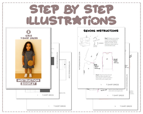 Girls T-Shirt Dress Sewing Pattern – Patterns For Less