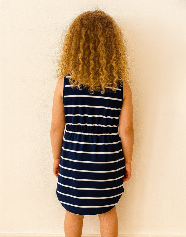 Girls Tie Front Curved Hem Knit Dress Sewing Pattern – Patterns For Less