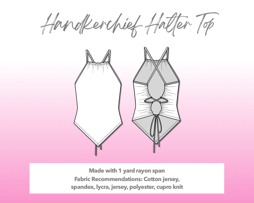 Handkerchief Halter Top Sewing Pattern – Patterns For Less