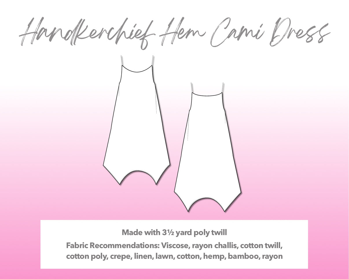 Handkerchief Hem Cami Dress Sewing Pattern – Patterns For Less