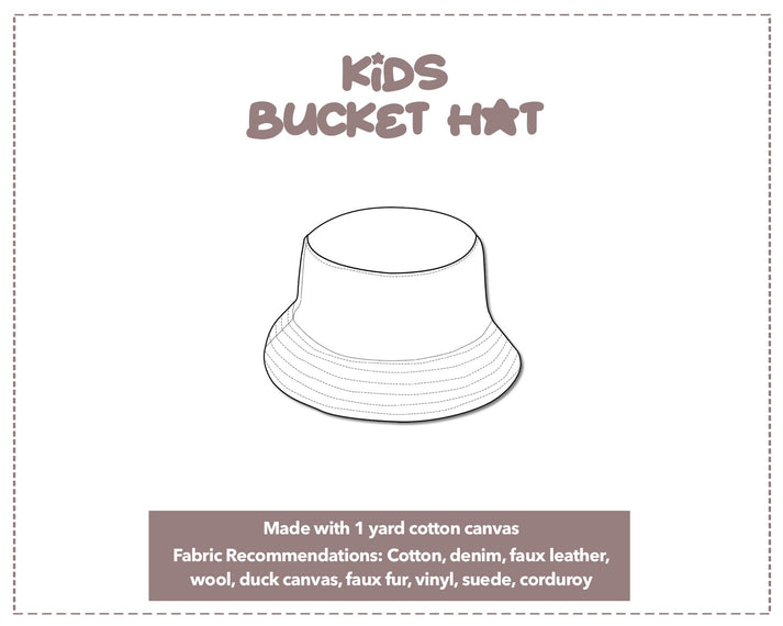 Kids Reversible Bucket Hat Sewing Pattern – Patterns For Less
