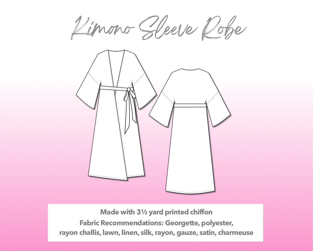 Kimono Sleeve Robe Sewing Pattern – Patterns For Less