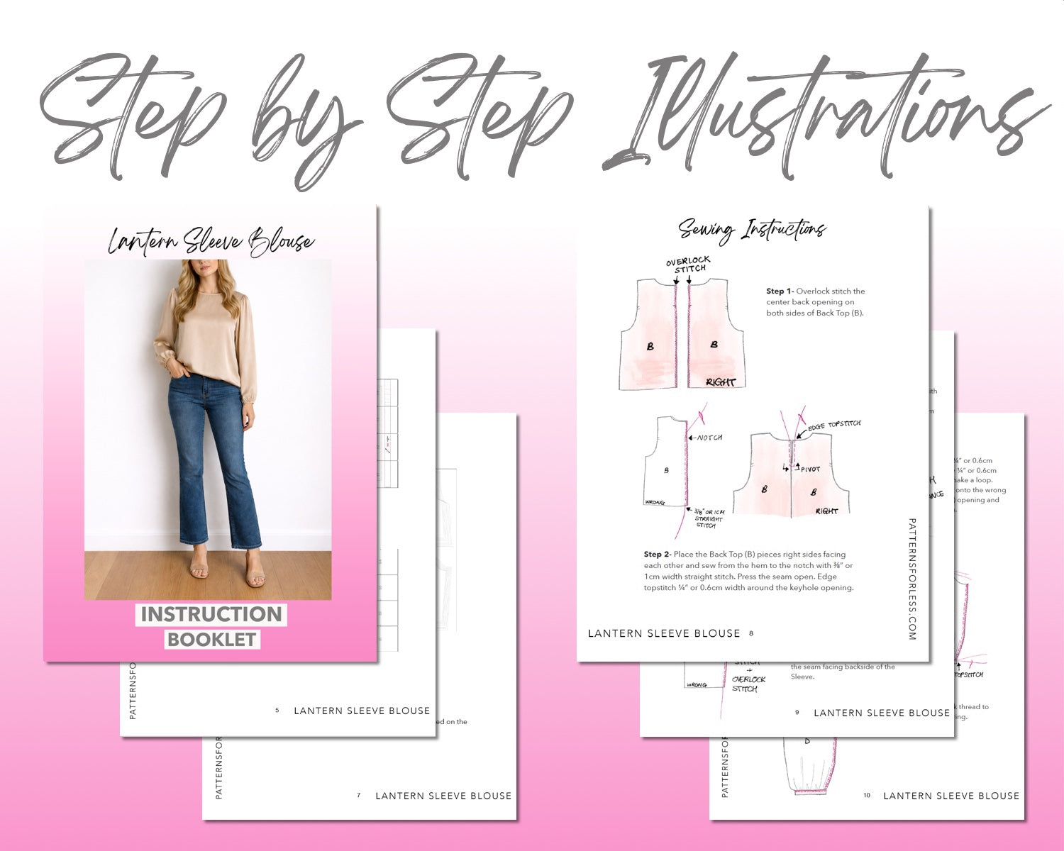 Lantern Sleeve Blouse Sewing Pattern – Patterns For Less