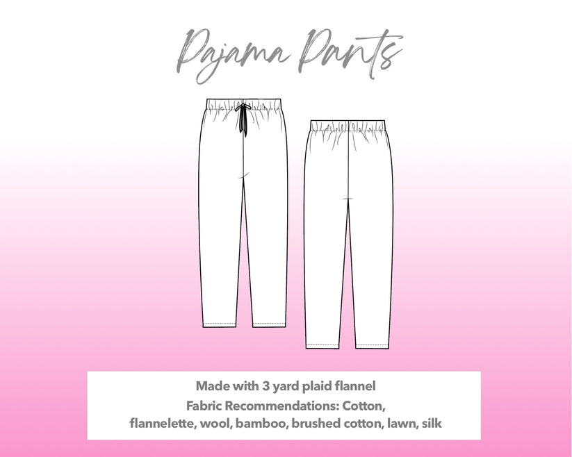 Pajama Pants Sewing Pattern – Patterns For Less