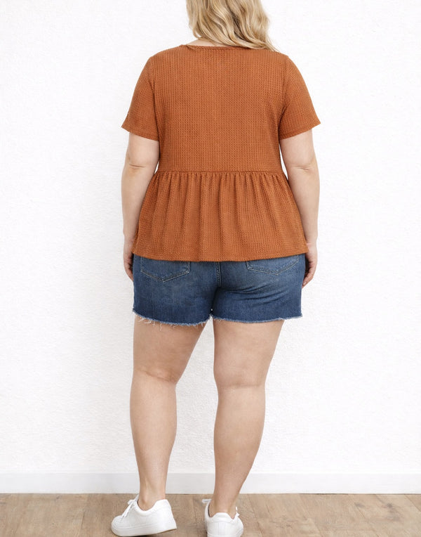 Plus Size Knit Peplum Top Sewing Pattern – Patterns For Less