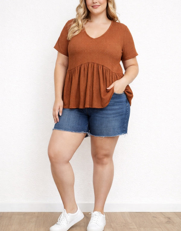 Plus Size Knit Peplum Top Sewing Pattern – Patterns For Less