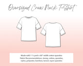 Plus Size Oversized Crew Neck T-Shirt Sewing Pattern – Patterns For Less