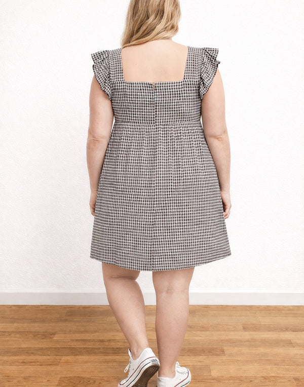 Plus Size Square Neck Butterfly Sleeve Smock Dress Sewing Pattern ...