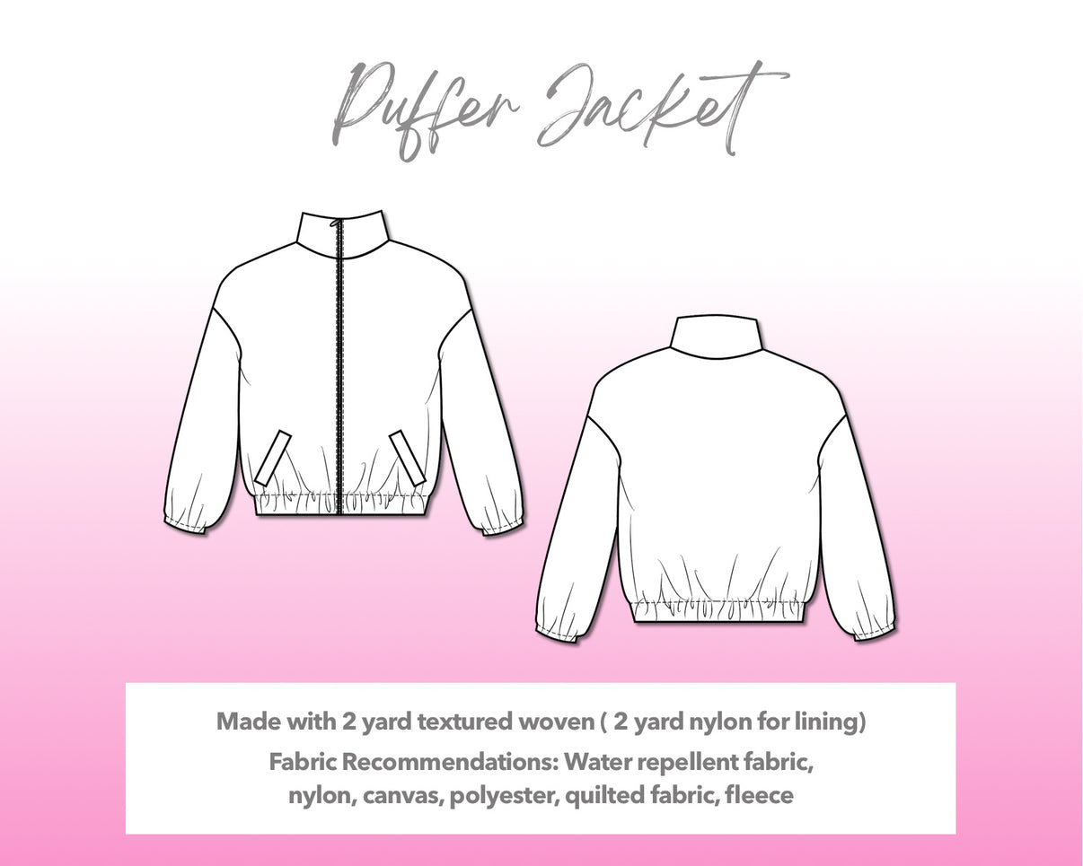 Puffer Jacket Sewing Pattern – Patterns For Less