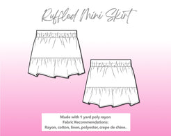 Ruffled Mini Skirt Sewing Pattern – Patterns For Less