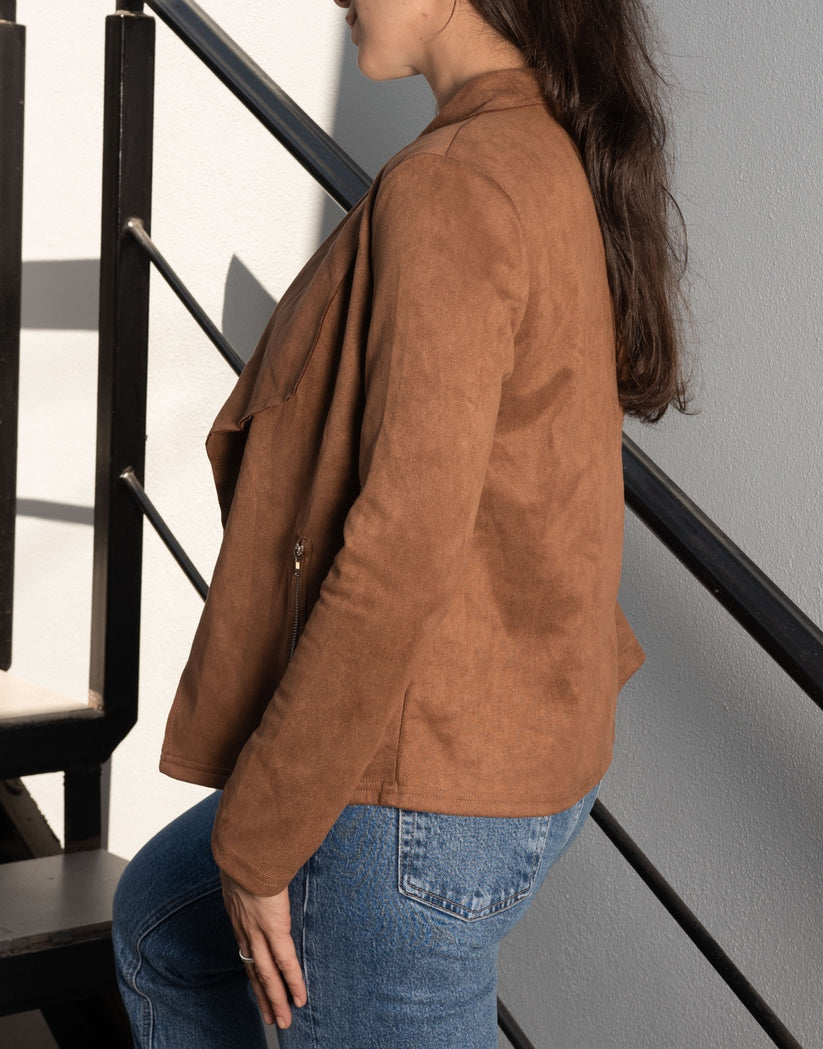 Waterfall Collar Moto Jacket Sewing Pattern – Patterns For Less