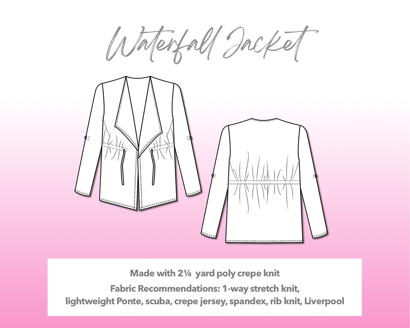 Waterfall Jacket Sewing Pattern – Patterns For Less