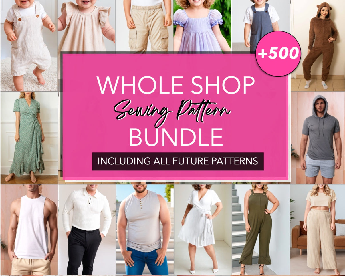 Scoop Neck Long Sleeve Sewing Pattern – Patterns For Less